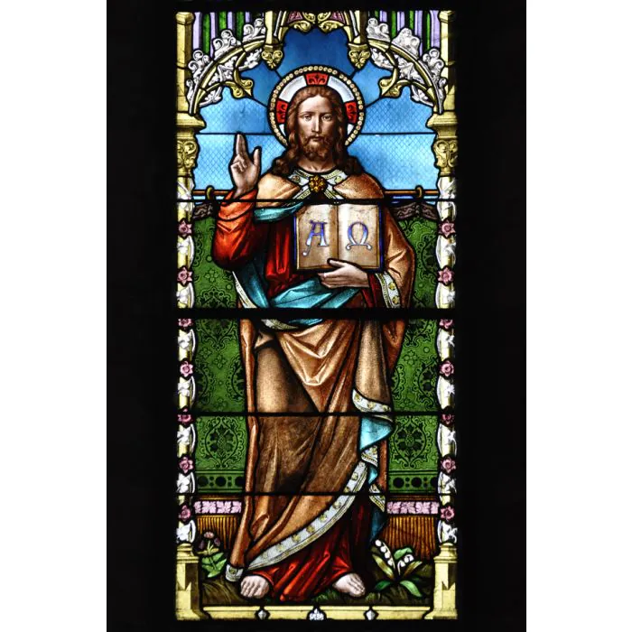 Jesus Christ Stained Glass Window Center Stained Glass Window | St.